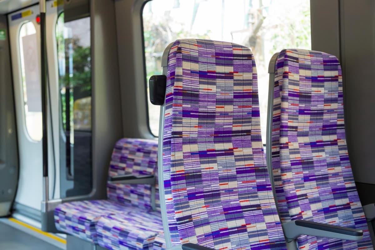 Crossrail First Look See The Elizabeth Lines New Purple Moquette Seat Design